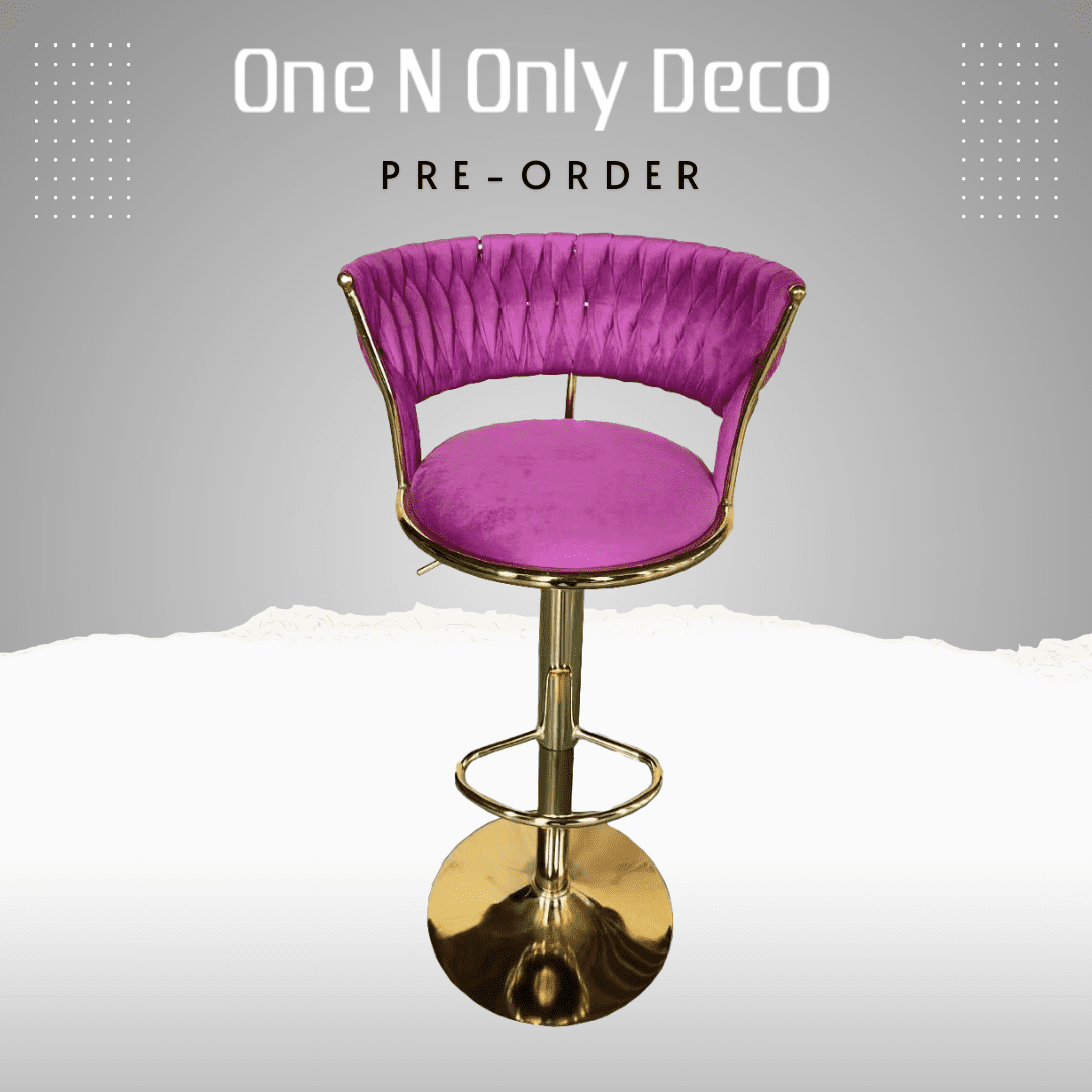 Nordic Velvet Stool Bar – Reservation – One N Only Deco